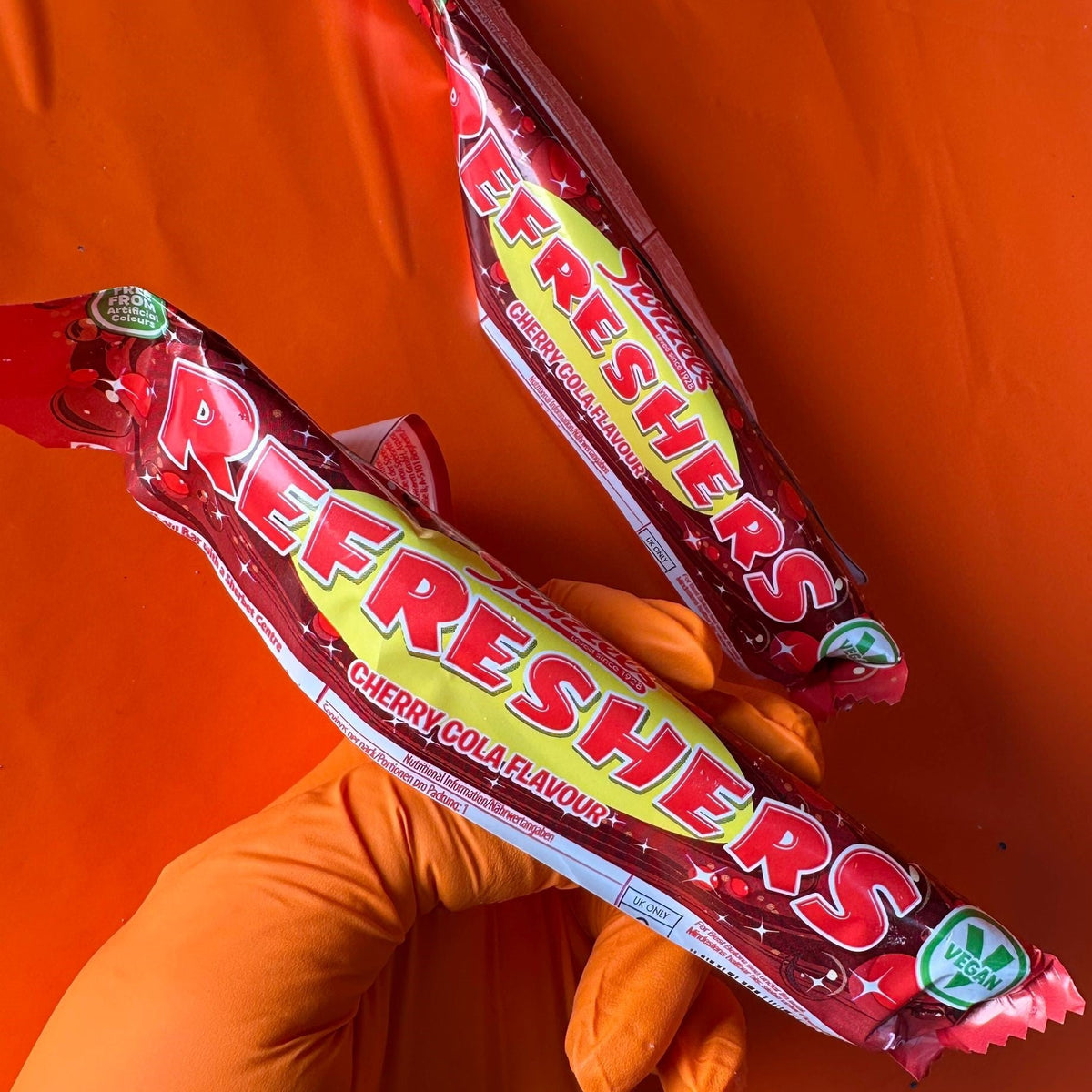 Refreshers Cherry Cola Chew Bar 3x - Freeze Dried Sweets - Vegan, Vege ...