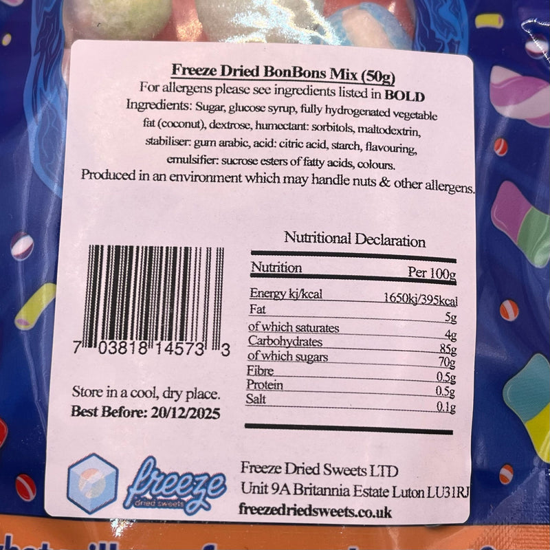 Bon Bons Mix 50g - Freeze Dried Sweets– Sweet Mouthful Mixes