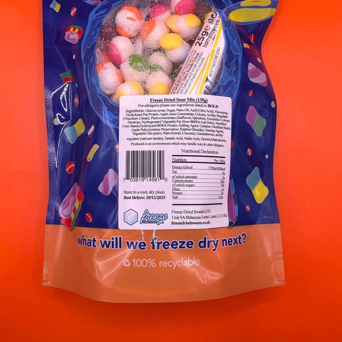 Sour Mix Approximately 135g - Freeze Dried Sweets– Sweet Mouthful Mixes